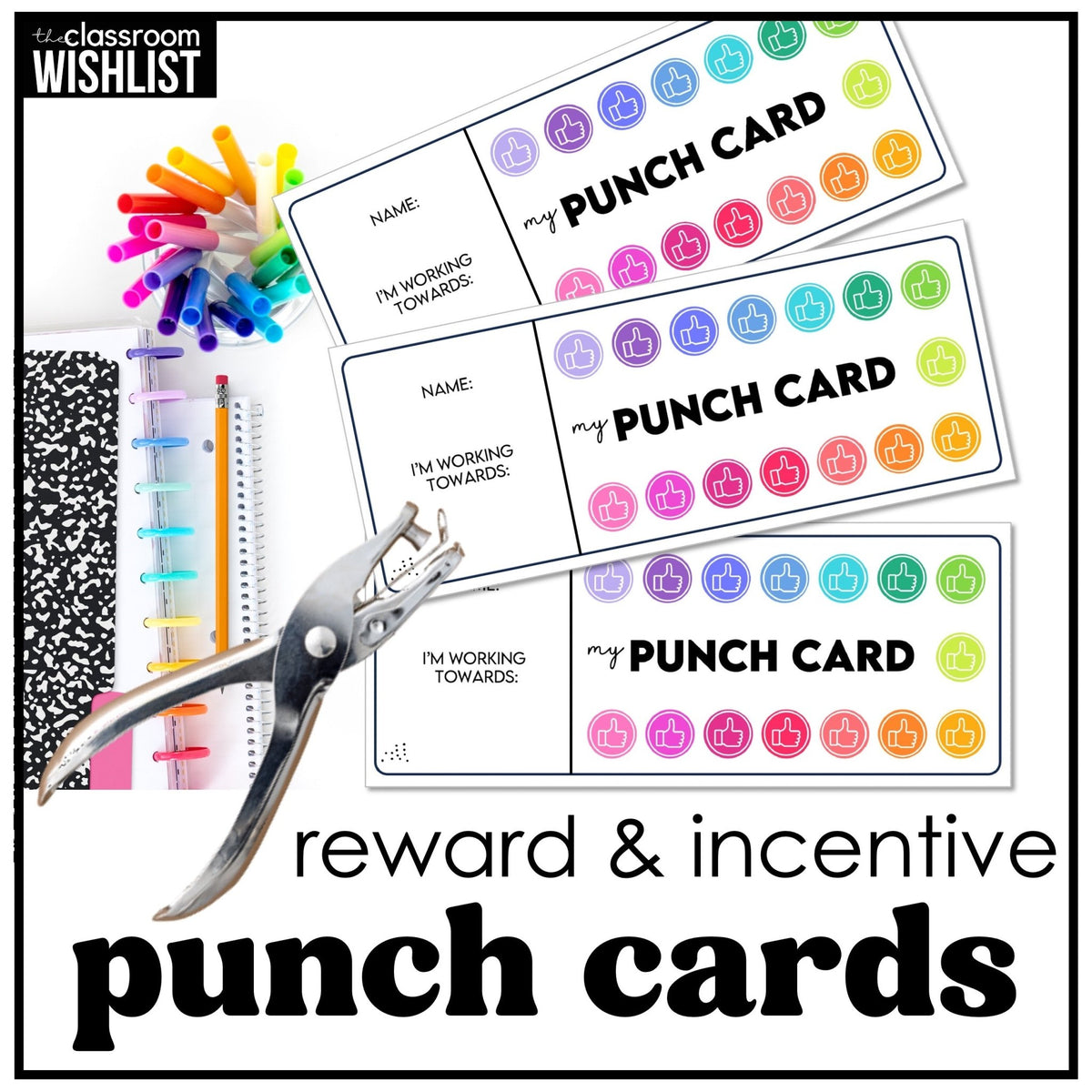 Reward & Incentive Punch Cards – Behavior, Goal Tracking & Motivation ...