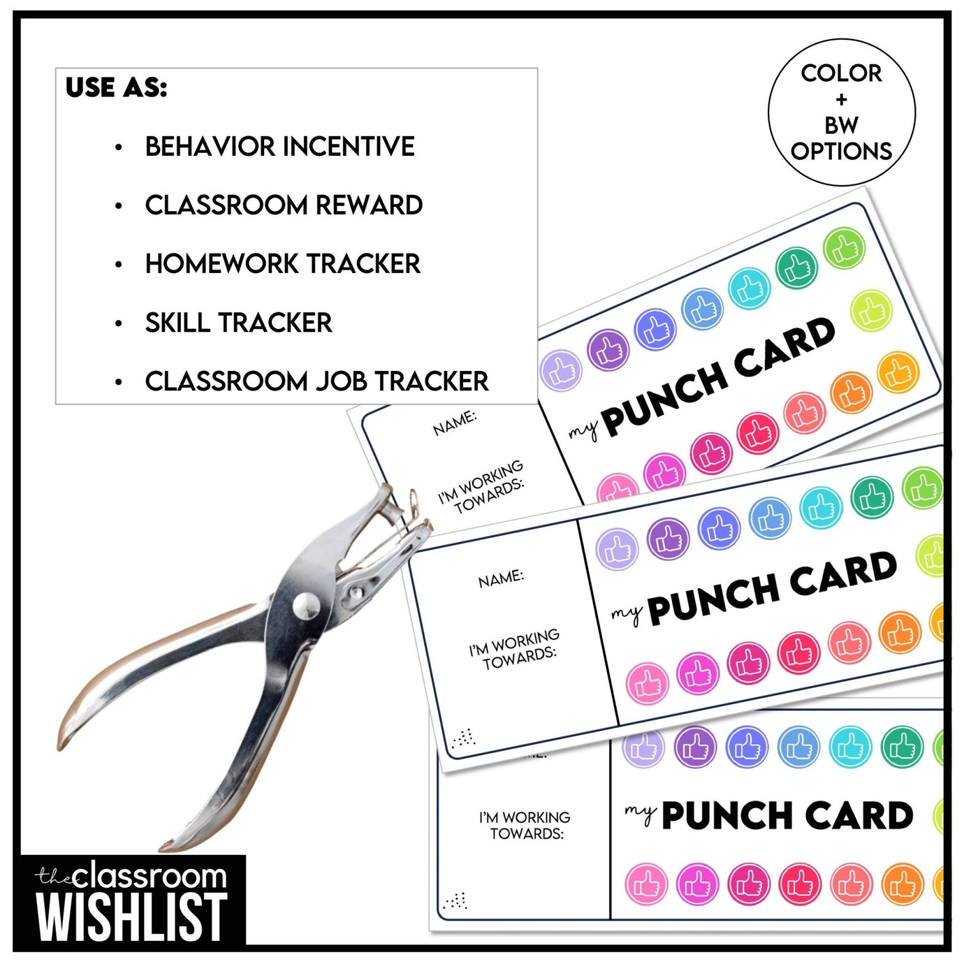 Reward & Incentive Punch Cards – Behavior & Motivation Tool