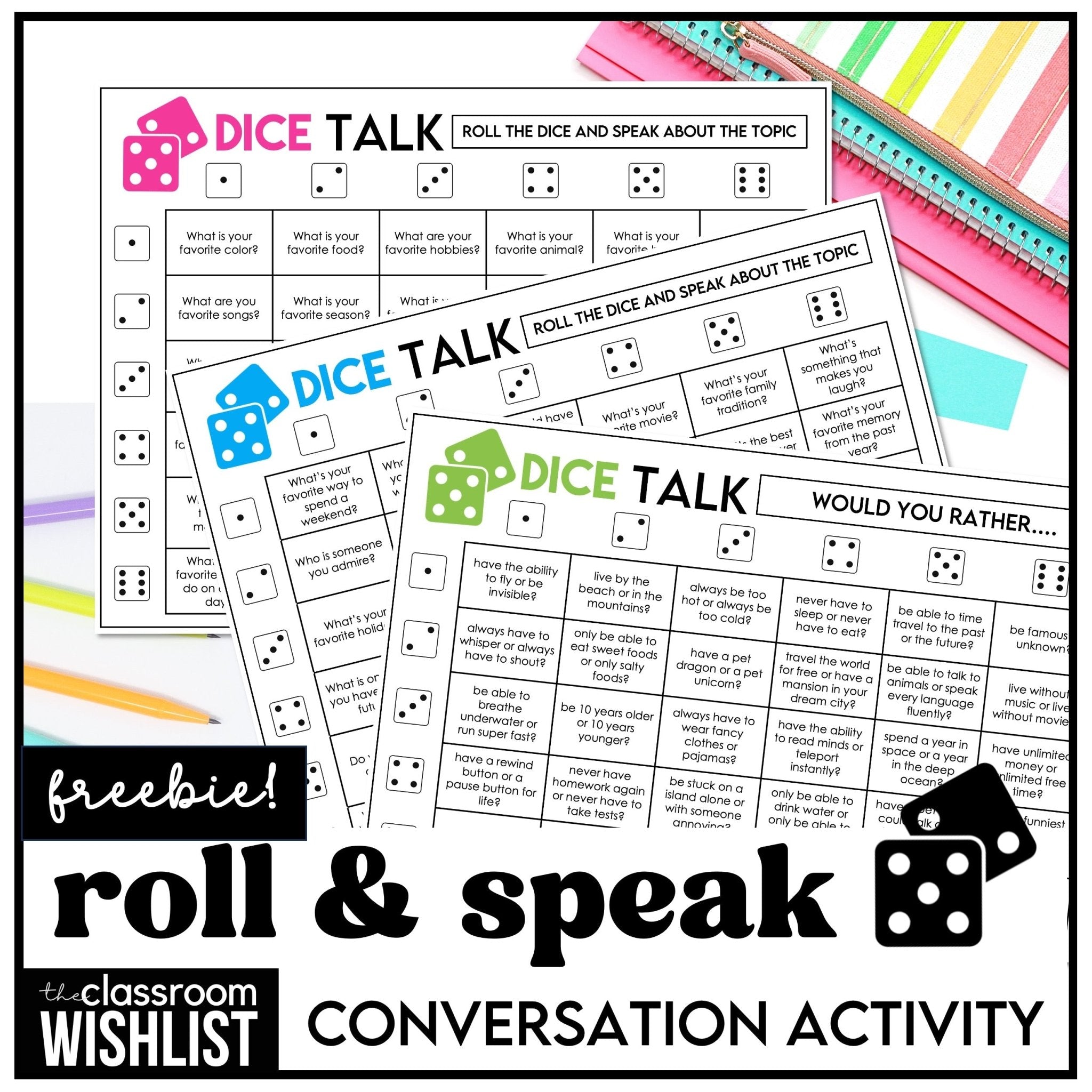 Roll & Speak: Dice Conversation Game | Fun Speaking Activity