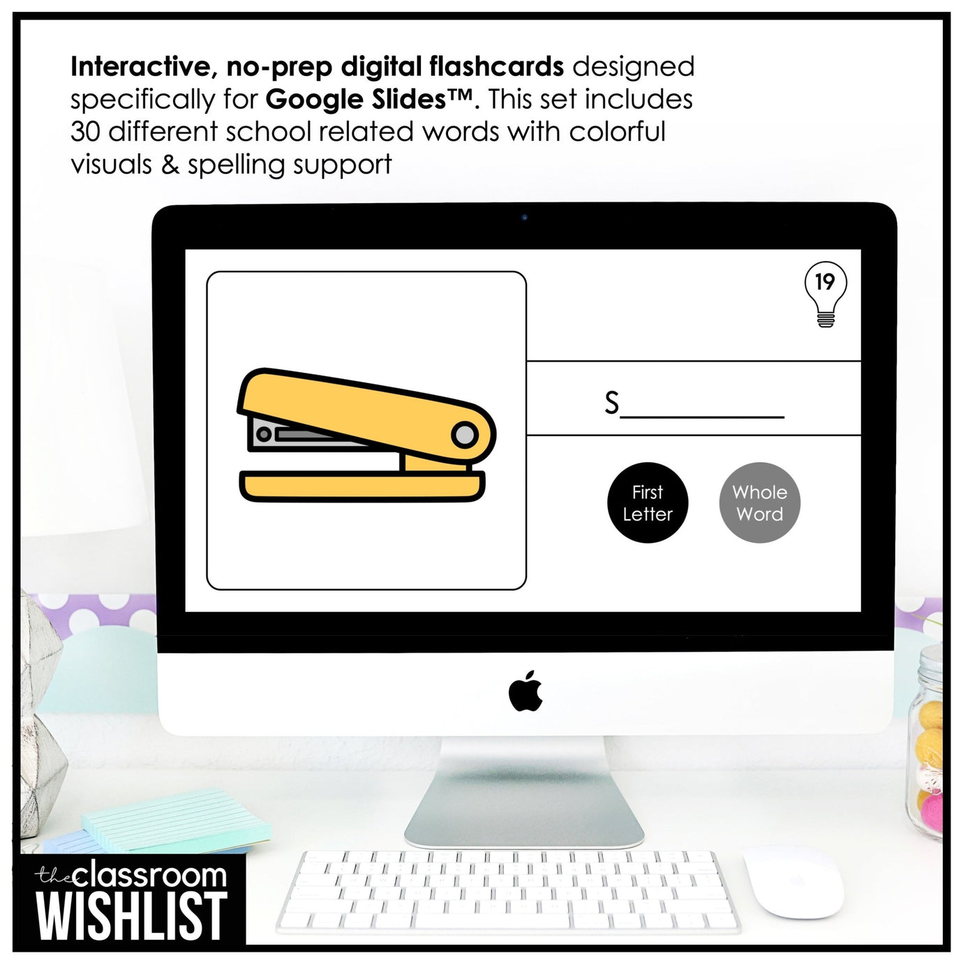 School & Classroom Vocabulary - Digital Flashcards