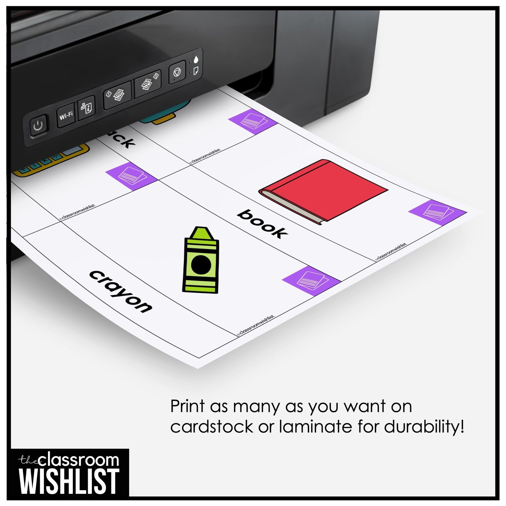 School Supplies Vocabulary English Flashcards ESL ELL Young Learners ...