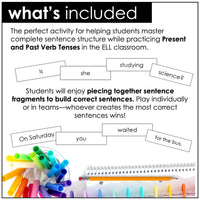 Sentence Building: Mixed Up Sentences | Present & Past Tense