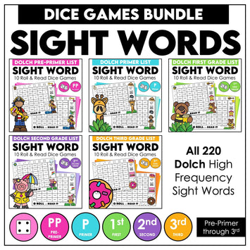 Dolch Sight Words | Pre-Primer Through 3rd Grade - Hot Chocolate Teachables