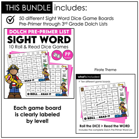Dolch Sight Words | Pre-Primer Through 3rd Grade - Hot Chocolate Teachables