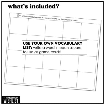 Snakes and Ladders Vocabulary Game Board – Free Printable
