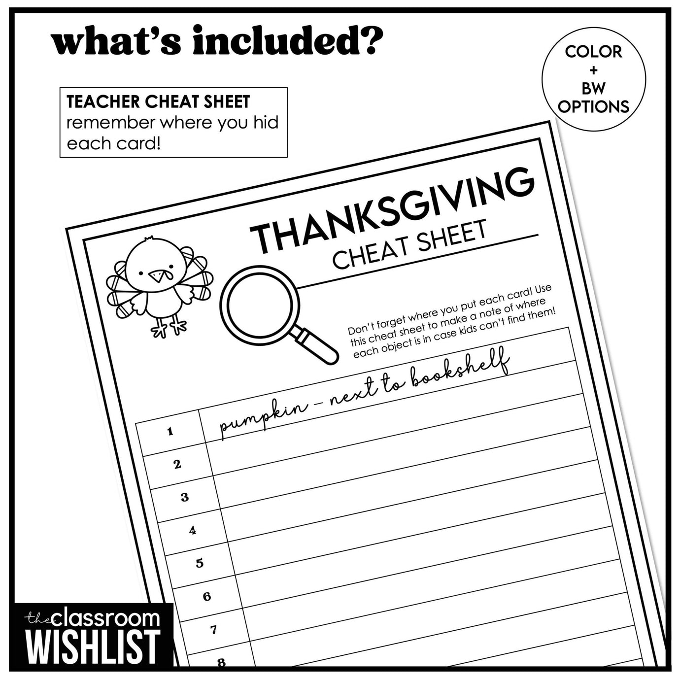 Thanksgiving Vocabulary Scavenger Hunt - Classroom Game