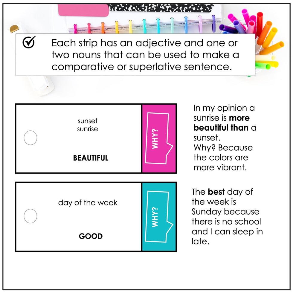 Free Speaking Activity - Comparative & Superlative Adjective