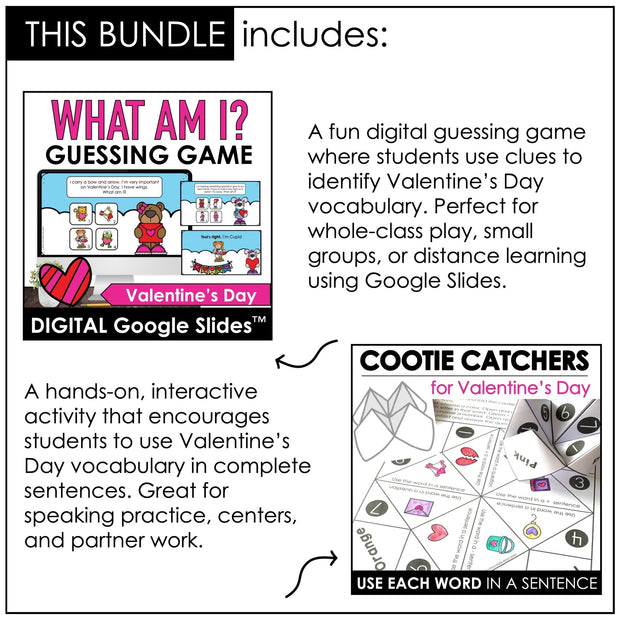 Valentine's Day Party Games for ESL - Grammar & Vocabulary