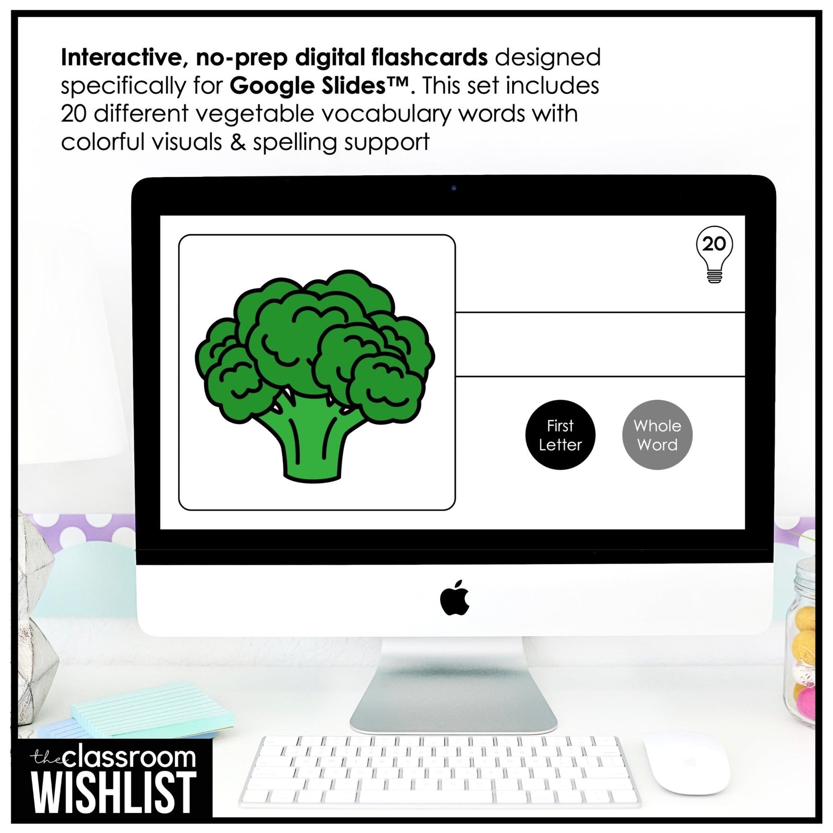 Vegetable Vocabulary - Digital Flashcards & Dictionary