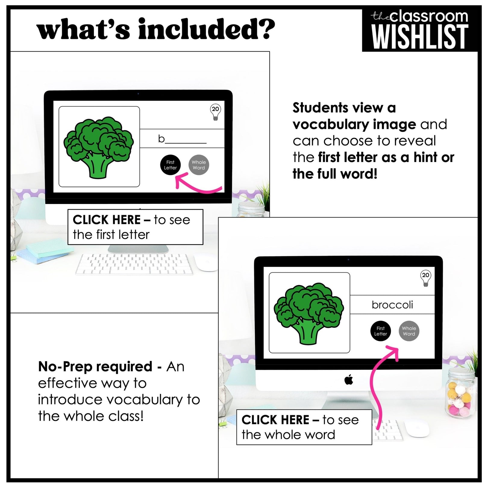 Vegetable Vocabulary - Digital Flashcards & Dictionary