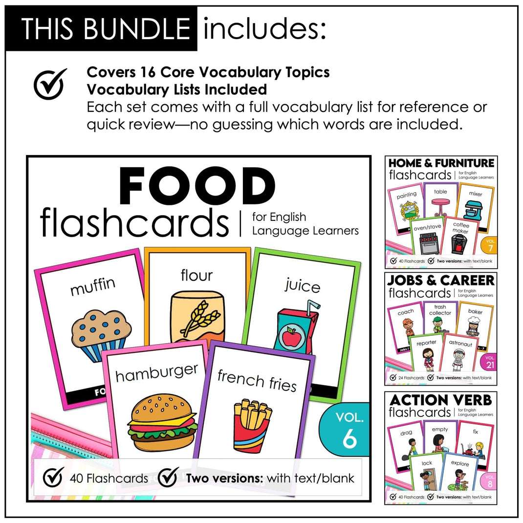 Flashcards for ESL - Hot Chocolate Teachables