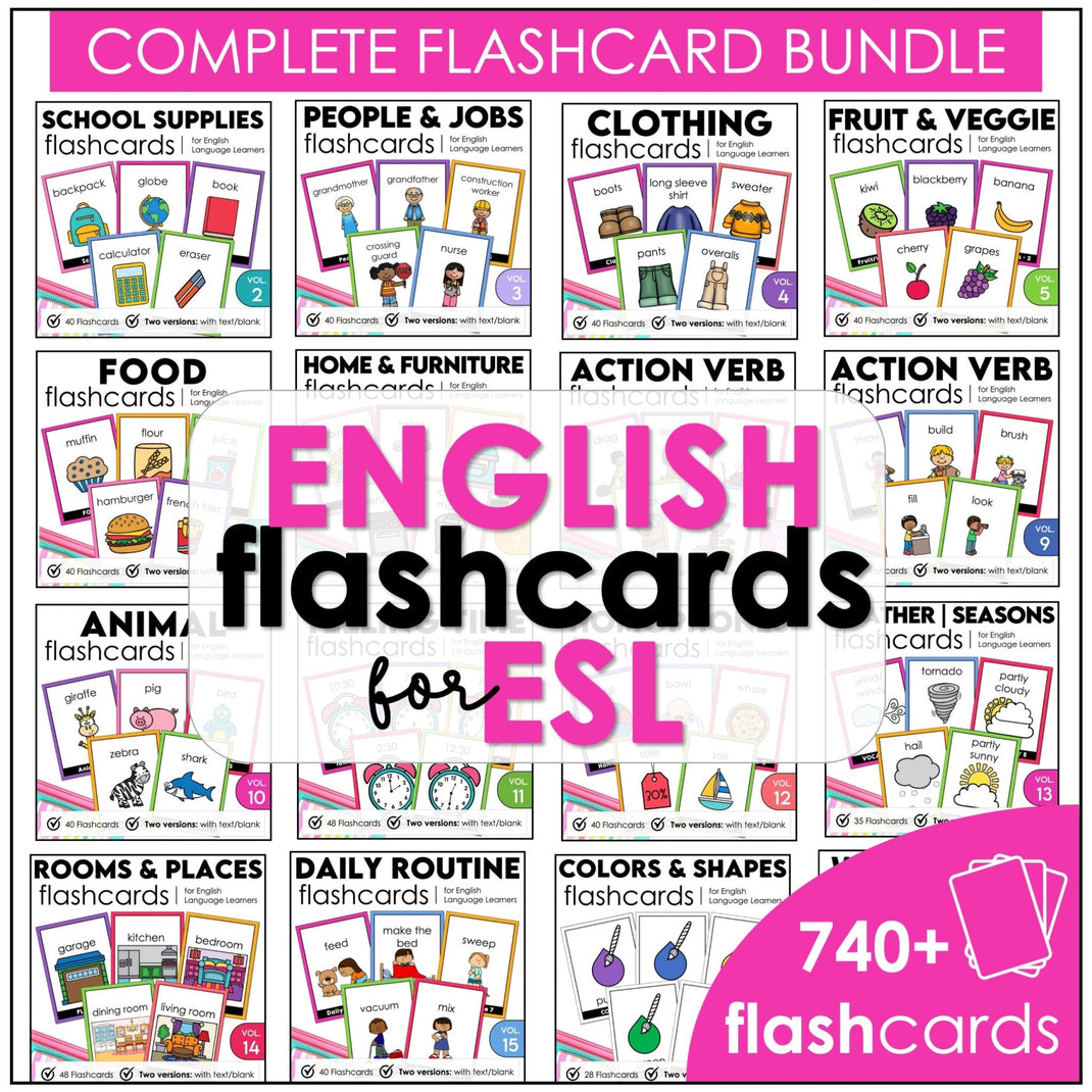 Flashcards for ESL - Hot Chocolate Teachables