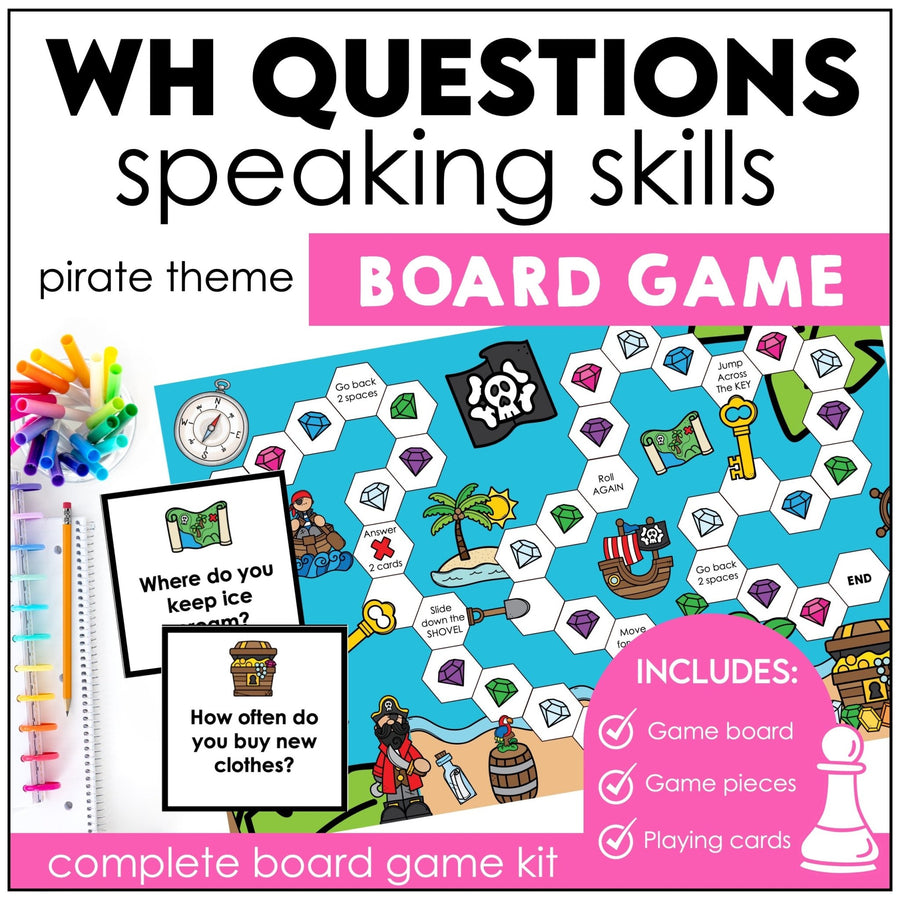Practice using WH- Question Words - Hot Chocolate Teachables