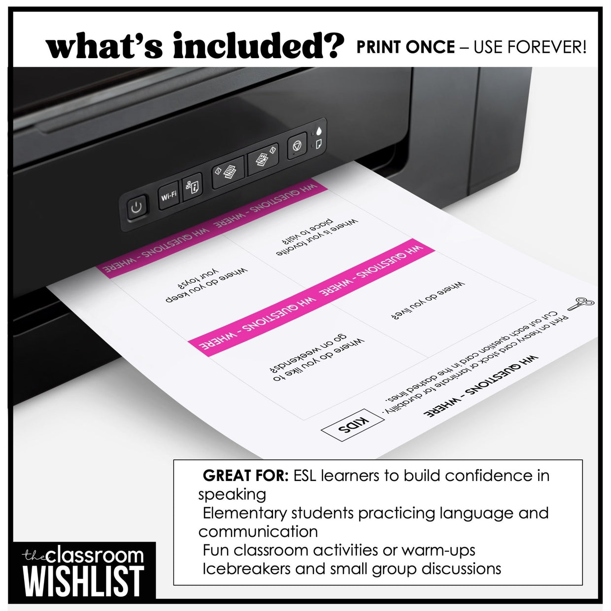 WH Question Conversation Starters | 60 WHAT, WHEN, WHY, WHO