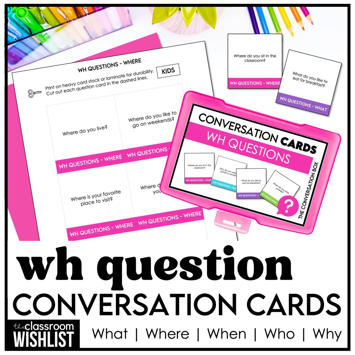 WH Question Conversation Starters | 60 WHAT, WHEN, WHY, WHO Prompts fo ...