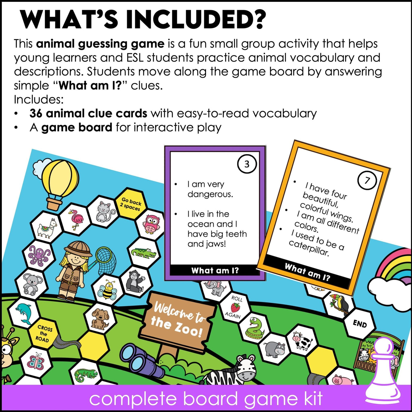 What am I? - Animal Guessing Game for Kids - Board Game
