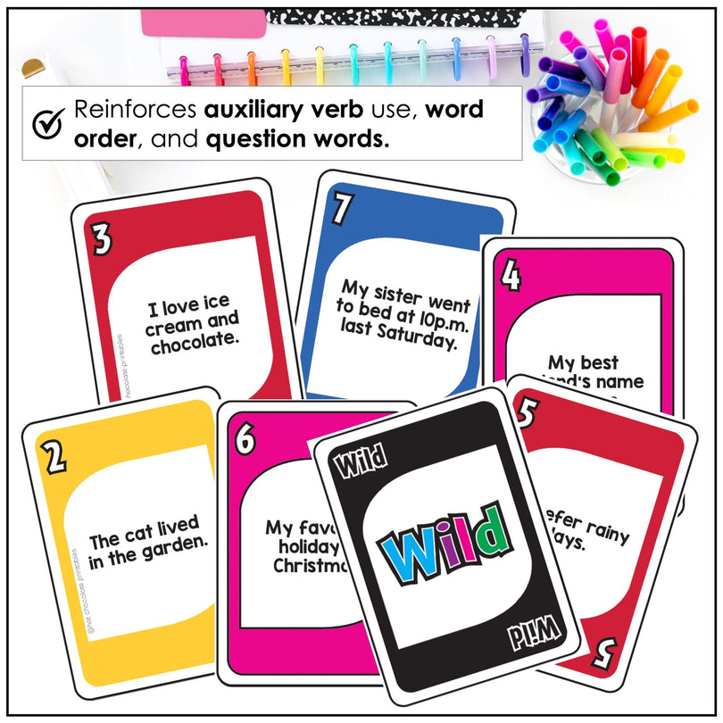 What's the question? Word Order in Questions Card Game