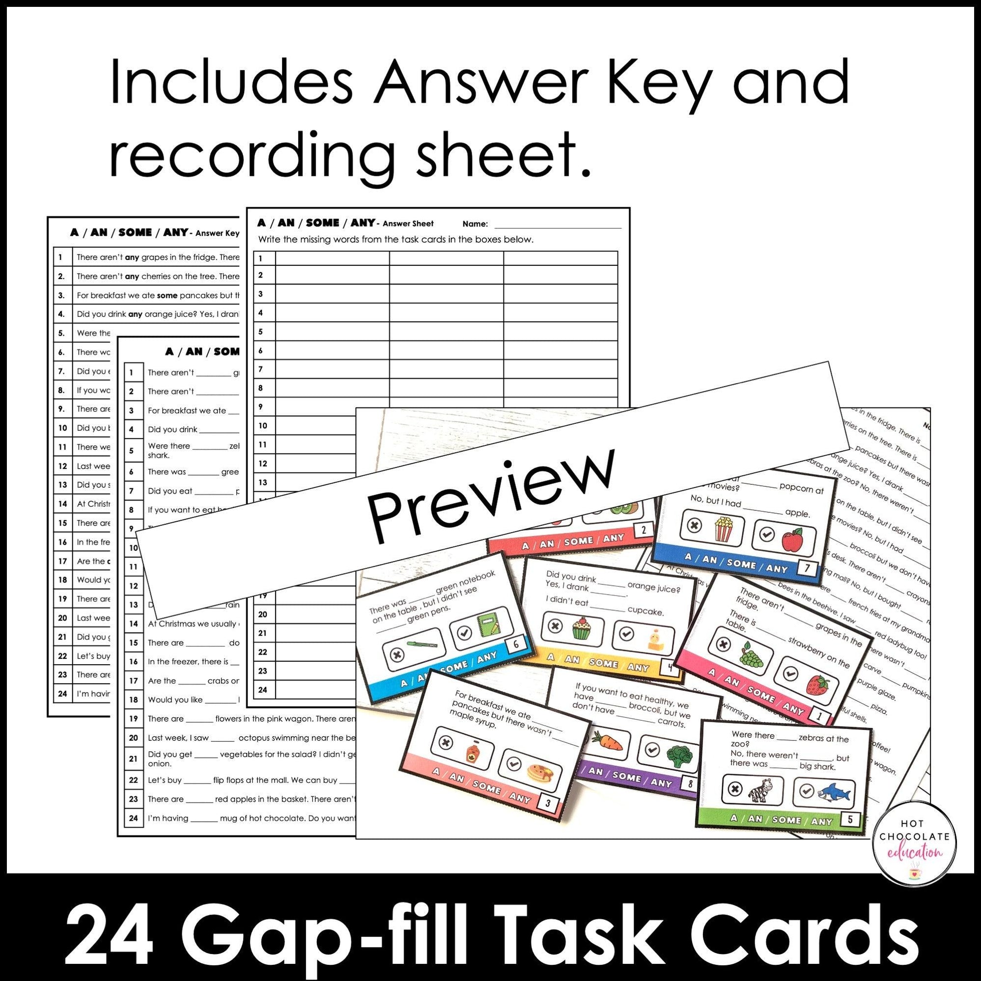 Quantifier Practice Cards for Countable & Uncountable Nouns – Hot ...