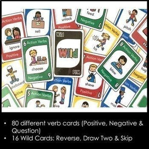 Action Verb Card Game : Present Continuous Tense | Volume 2 – Hot ...