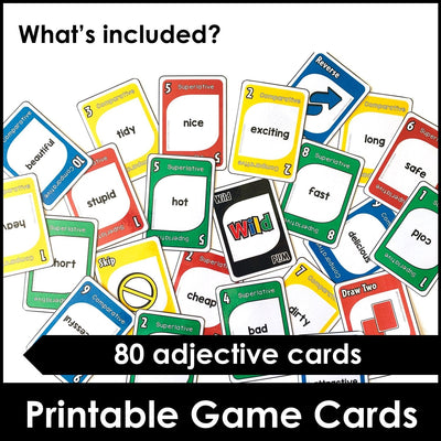 Adjectives : Comparative & Superlative Card Game – Hot Chocolate Teachables