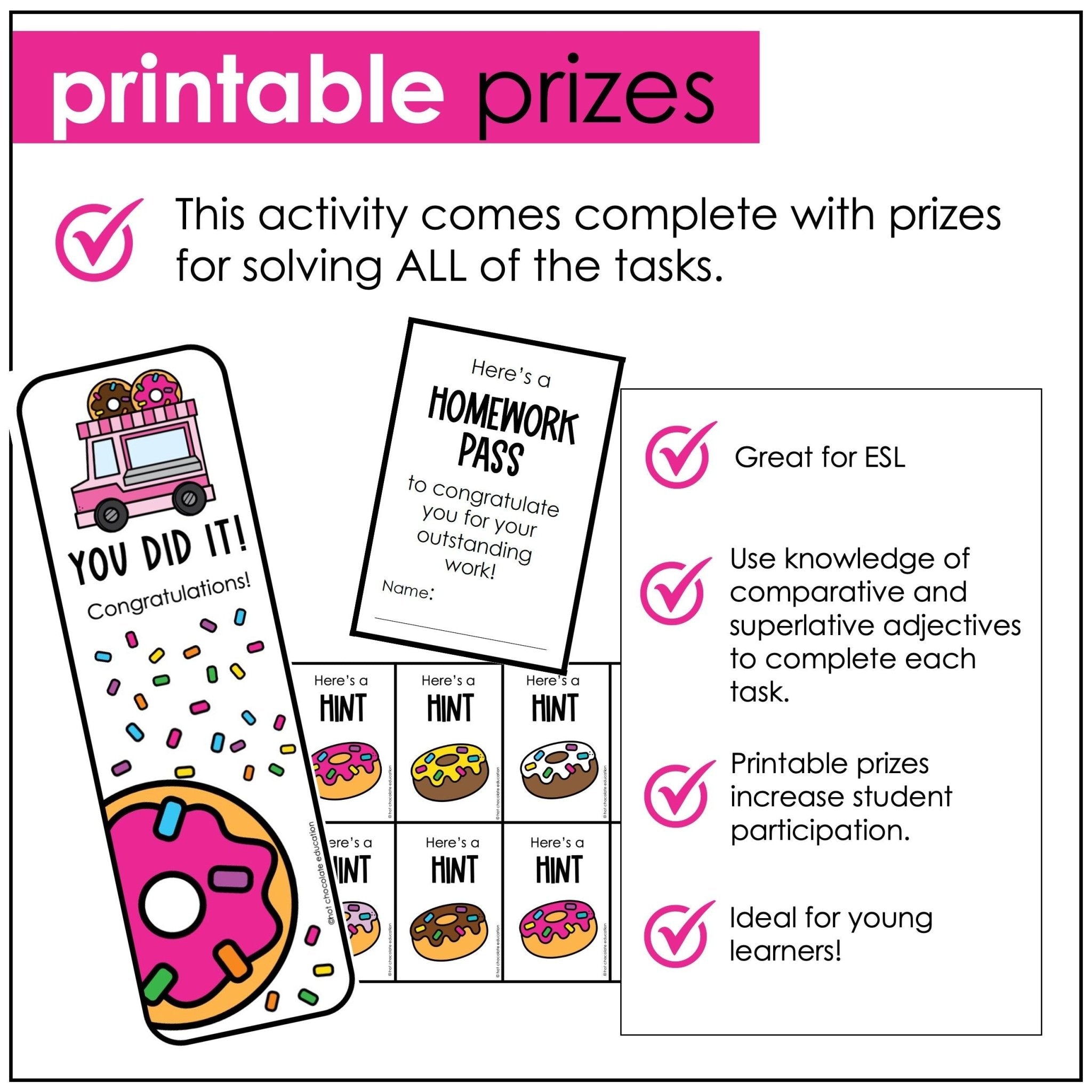 Comparative & Superlative Grammar Activity: Escape Room – Hot Chocolate ...