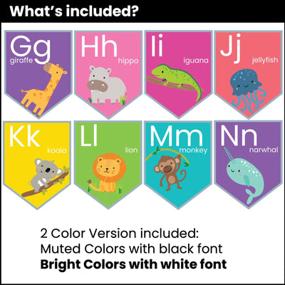 Animal Classroom Decor | Alphabet Bunting | Preschool-K-1st – Hot ...