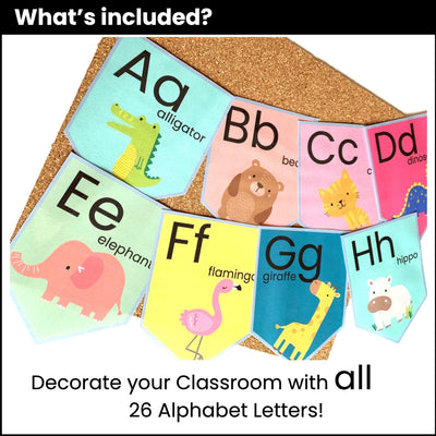 Animal Classroom Decor | Alphabet Bunting | Preschool-K-1st – Hot ...