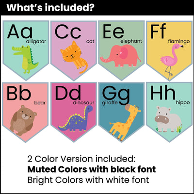 Animal Classroom Decor | Alphabet Bunting | Preschool-K-1st – Hot ...