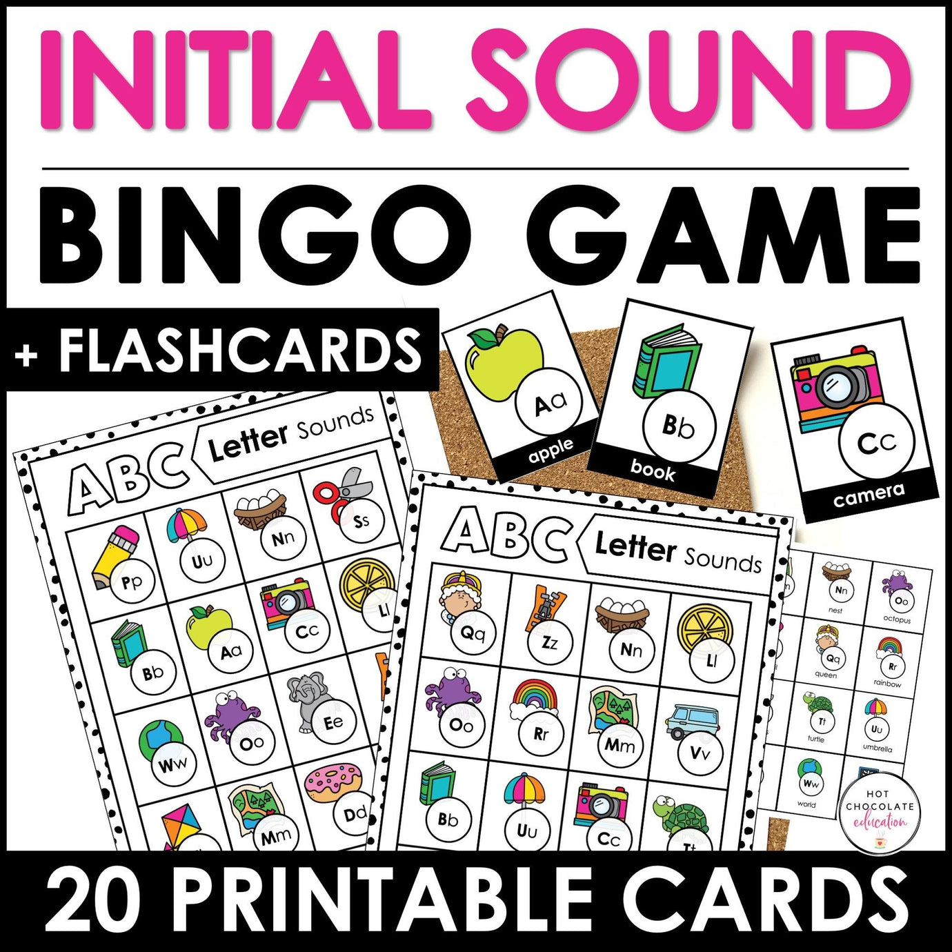 Alphabet Letter Bingo Game - Sound Recognition Activity