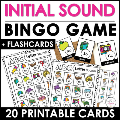Letter Bingo Game - Alphabet Initial Sound Recognition – Hot Chocolate ...