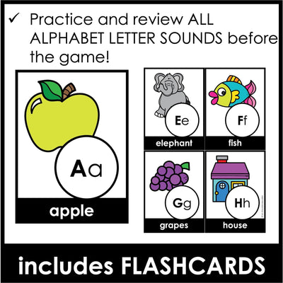 Letter Bingo Game - Alphabet Initial Sound Recognition – Hot Chocolate ...