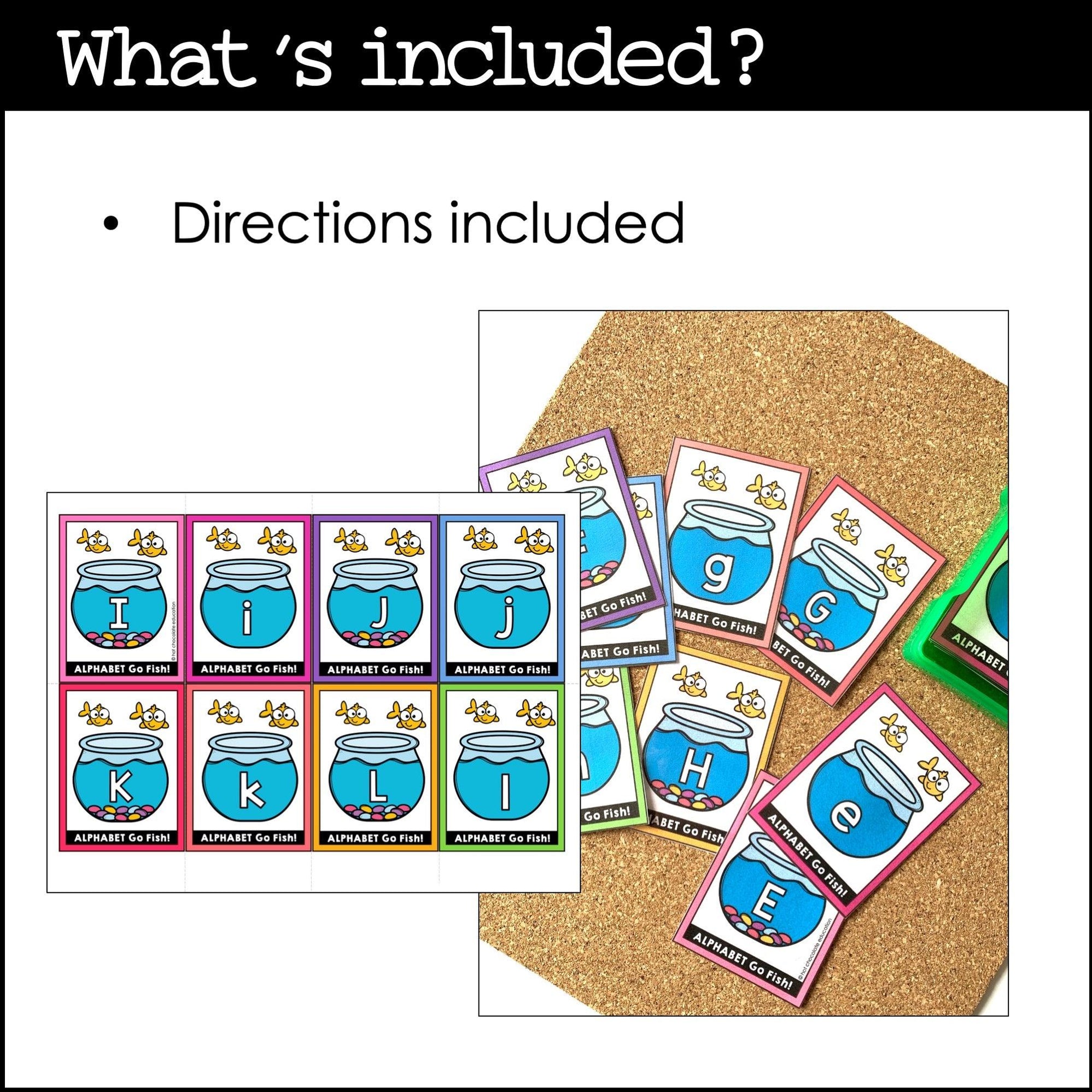 Alphabet Letter Card Game - Uppercase & Lowercase GO FISH – Hot ...