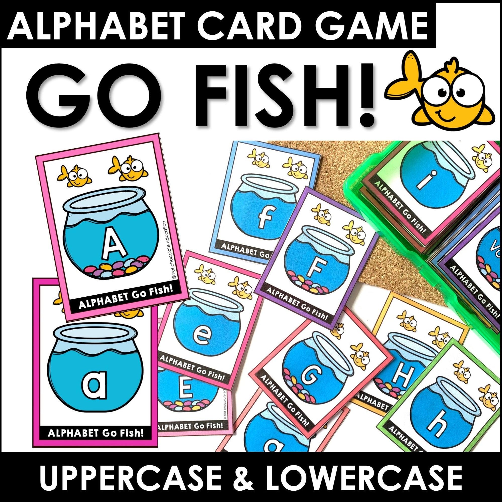 Alphabet Letter Card Game - Uppercase & Lowercase GO FISH – Hot ...