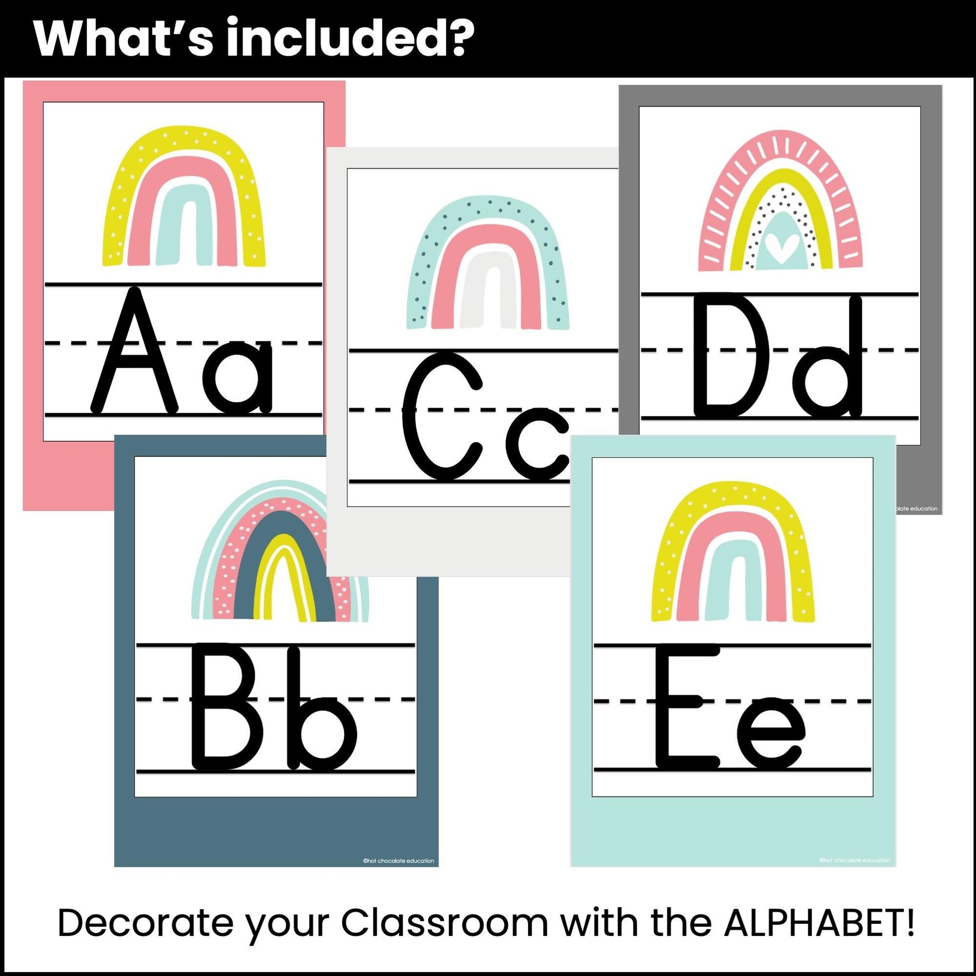 Letter Posters Classroom Decor | Preschool / K / 1st
