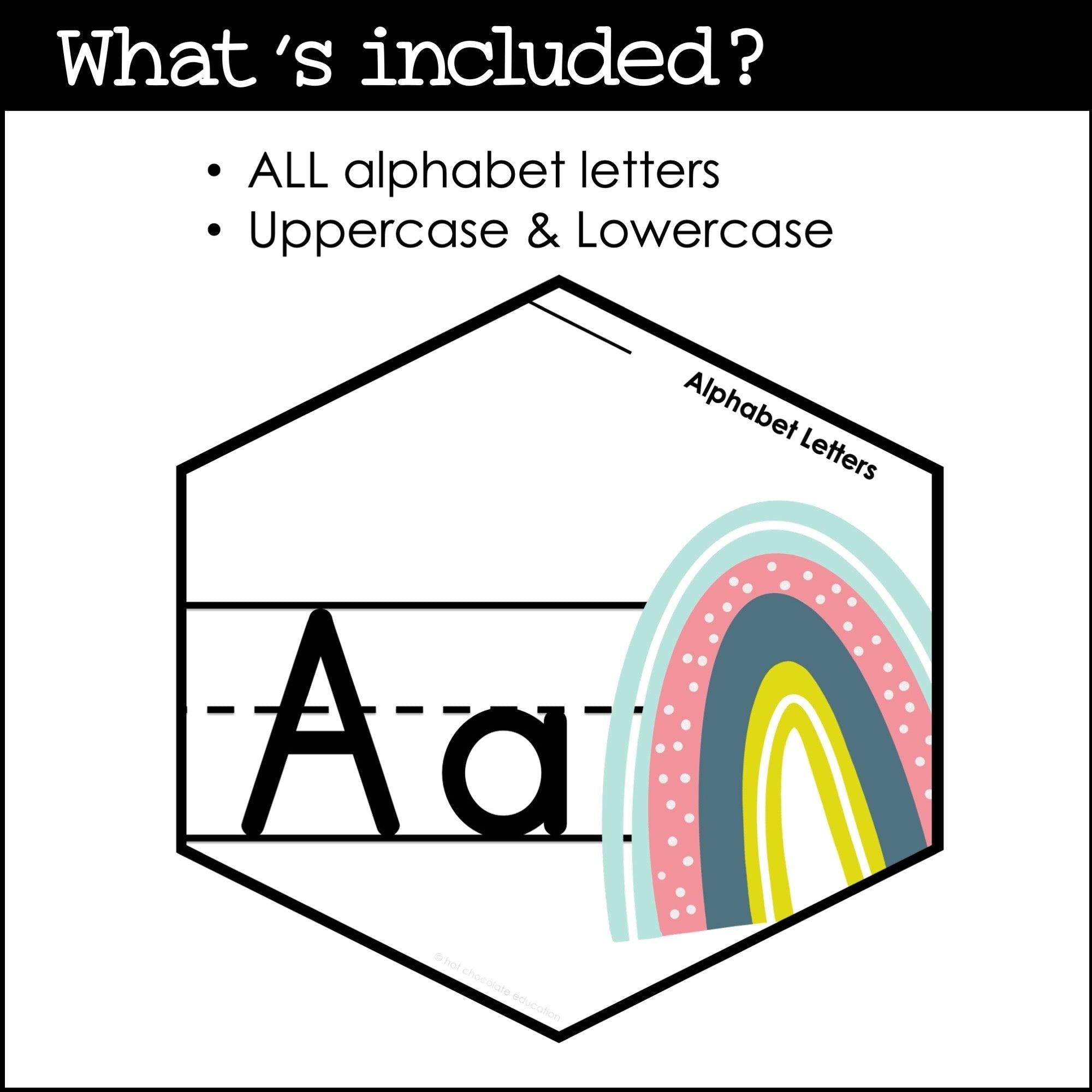 Alphabet Letter Posters - Uppercase + Lowercase