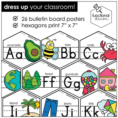 Alphabet Letter Vocabulary Posters | Alphabet Printables – Hot ...