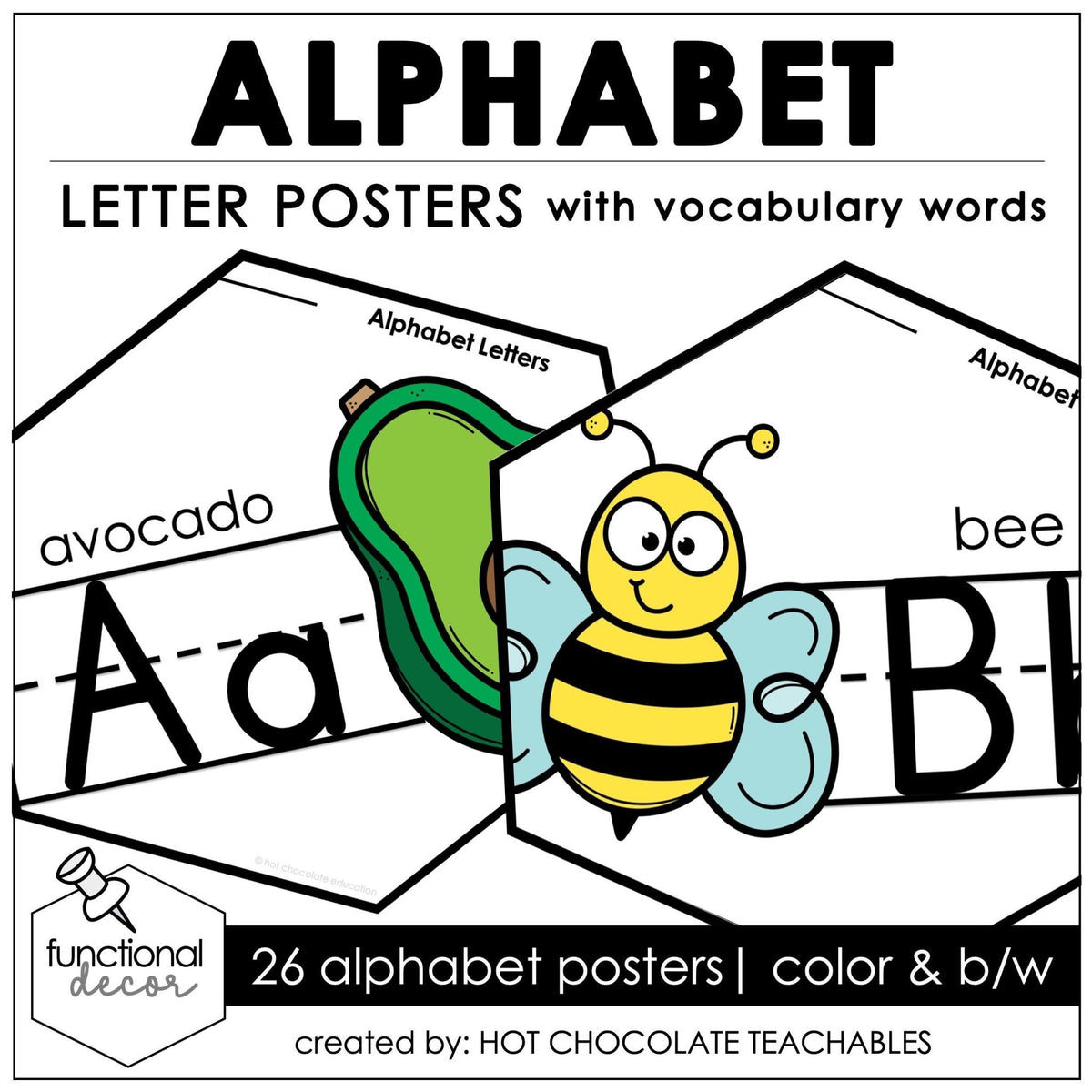 Alphabet Letter Vocabulary Posters | Alphabet Printables – Hot ...