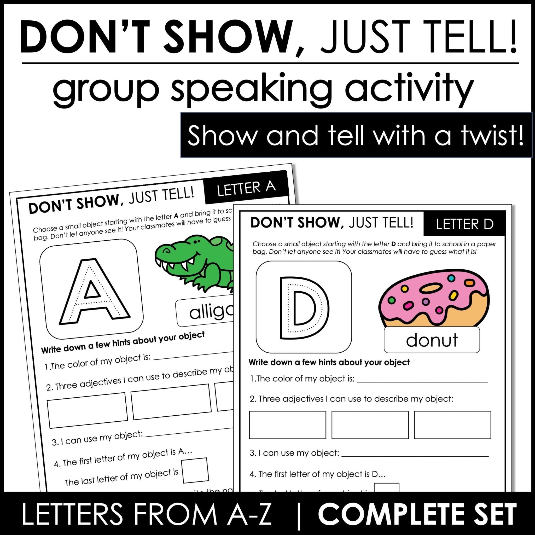 Alphabet Show and Tell | Mystery Object Speaking & Listening – Hot ...