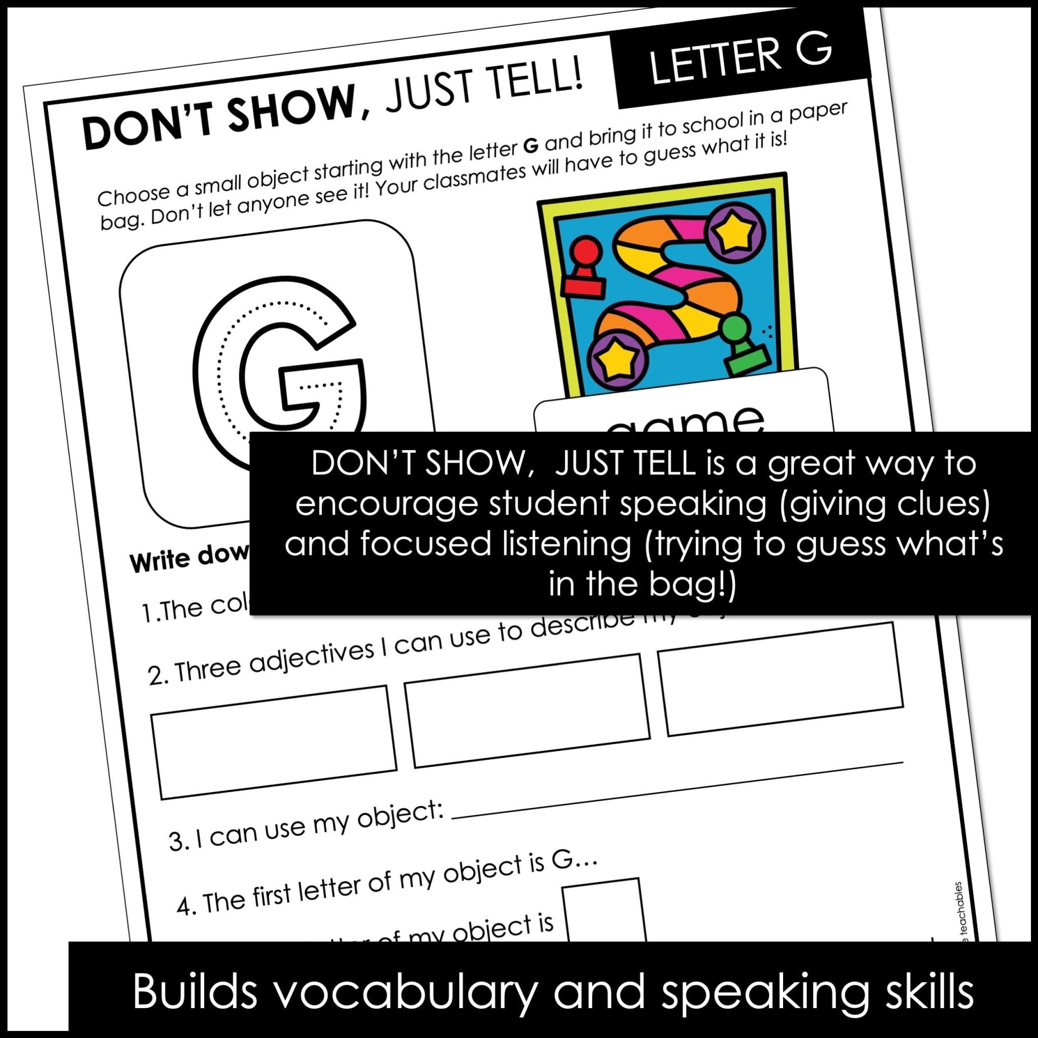 Alphabet Show and Tell | Mystery Object Speaking & Listening – Hot ...