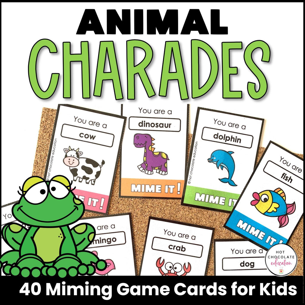 Animal Charades : Fun Miming Vocabulary Game for Kids – Hot Chocolate ...