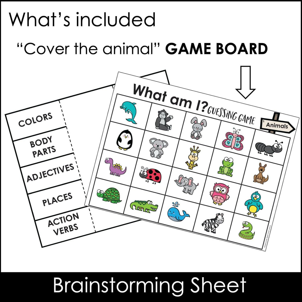 Animals Guessing Game for ESL - What am I?