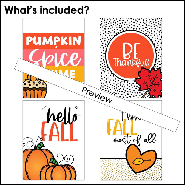 Autumn Posters | Fun Fall Decor - Printable Bulletin Board