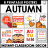 Autumn Posters | Fun Fall Decor - Printable Bulletin Board