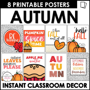 Autumn Posters | Fun Fall Decor - Printable Bulletin Board – Hot ...