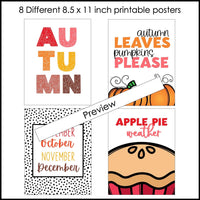 Autumn Posters | Fun Fall Decor - Printable Bulletin Board – Hot ...