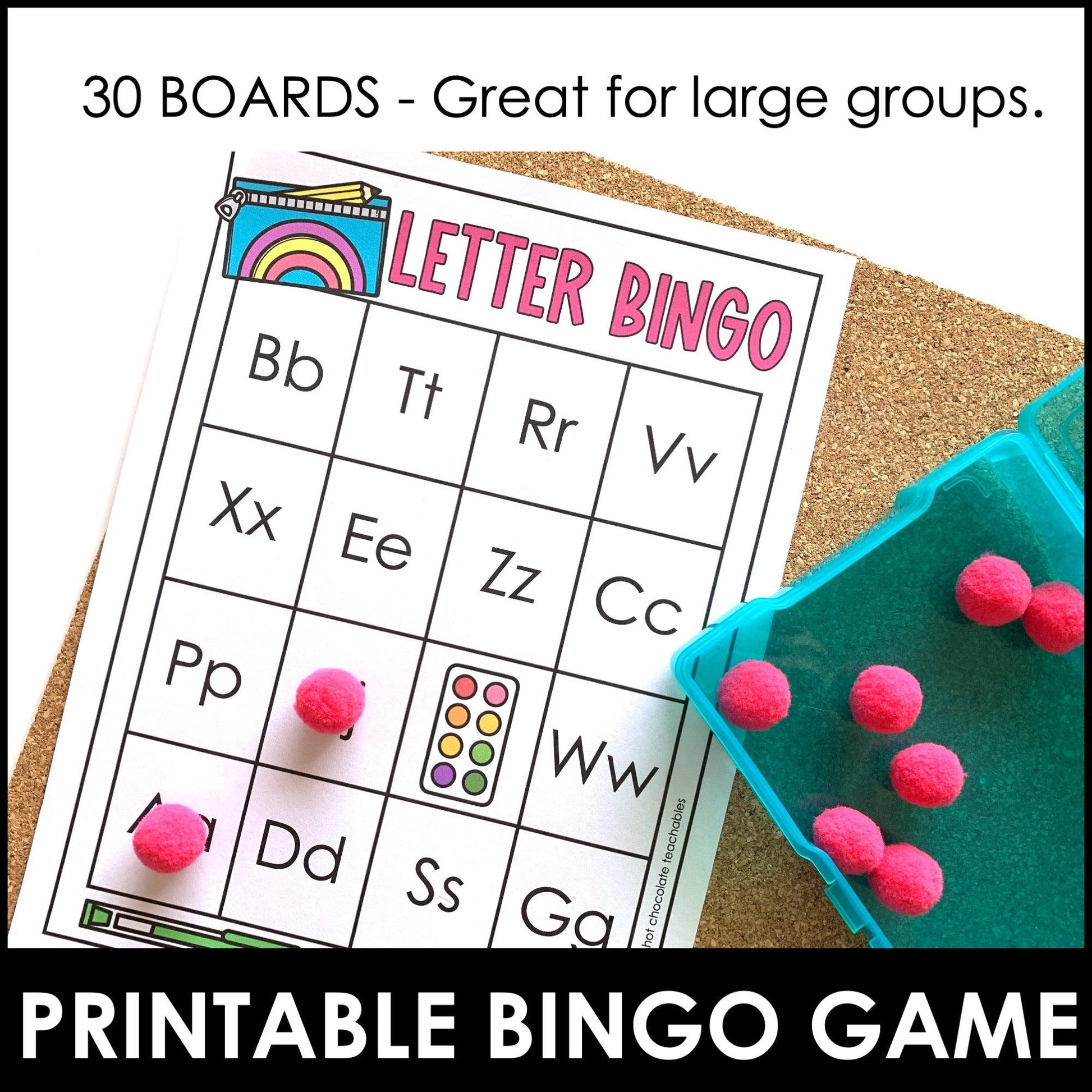 Letter Bingo Game - Back To School Uppercase & Lowercase