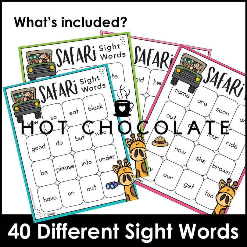 Beginning Sight Word Bingo Game | Kindergarten & 1st Grade – Hot ...