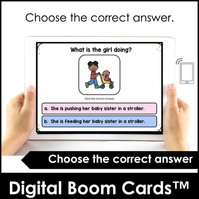 Choose the VERB: Present Continuous Boom Cards – Hot Chocolate Teachables