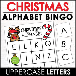 Christmas Alphabet Uppercase BINGO - A to Z Recognition – Hot Chocolate ...
