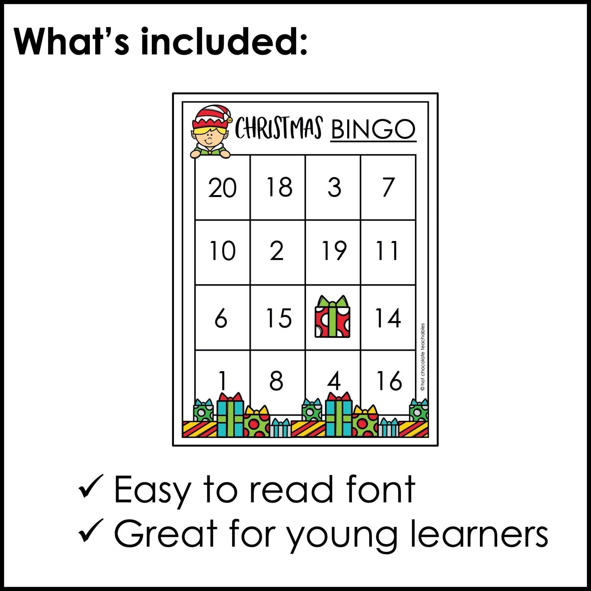 Christmas Number Bingo Game Cards - Fun Christmas Party Game – Hot ...